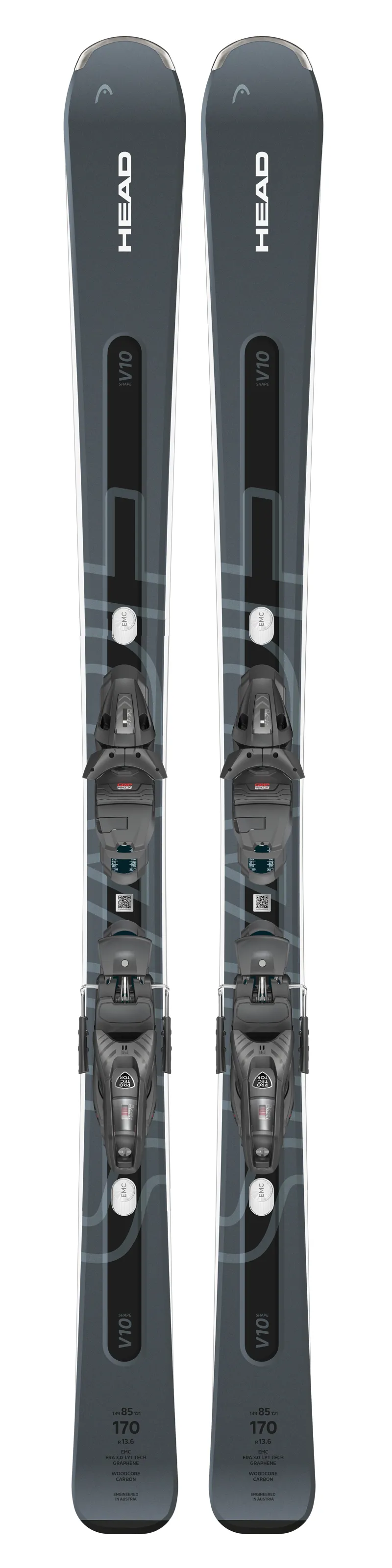 Head Shape E-V10 Skis with PR11 GW Bindings