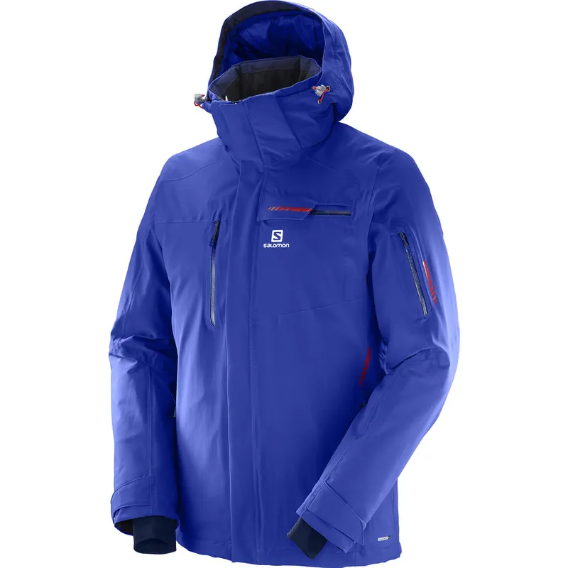 Salomon Brilliant Mens Ski Jacket In Surf The Web Blue